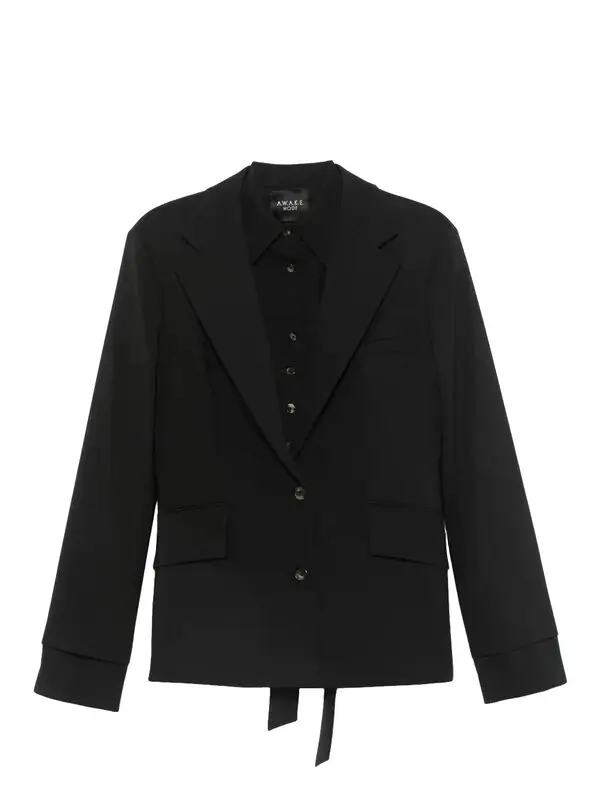 A.W.A.K.E. Mode Single-breasted Blazer - Black