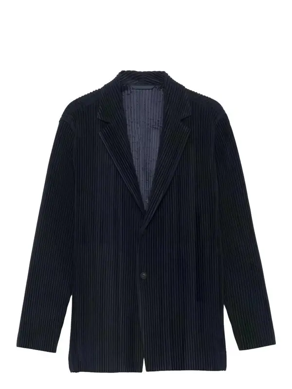 Issey Miyake Plissé-effect Blazer - Blue