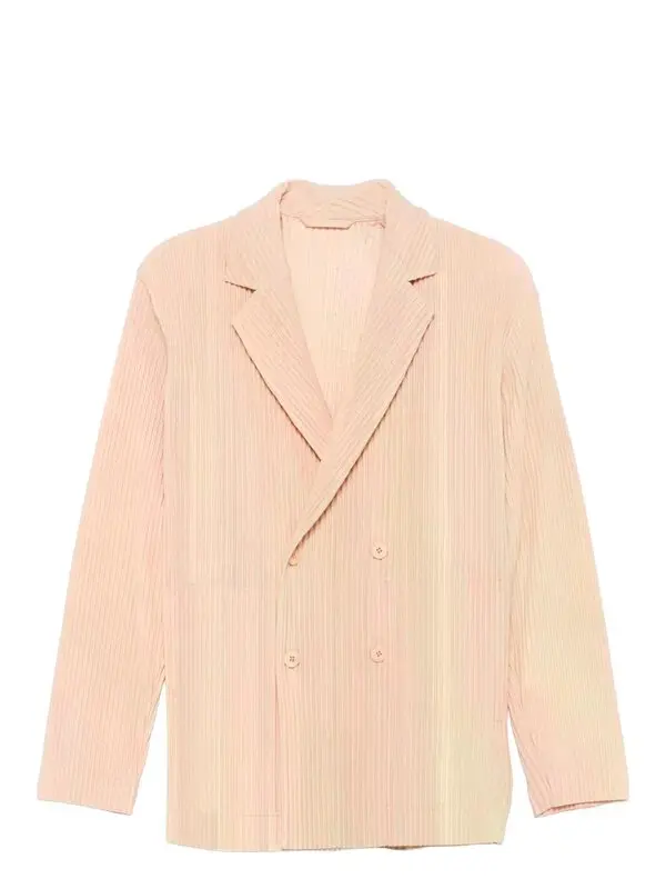 Issey Miyake Plissé-effect Blazer - Orange