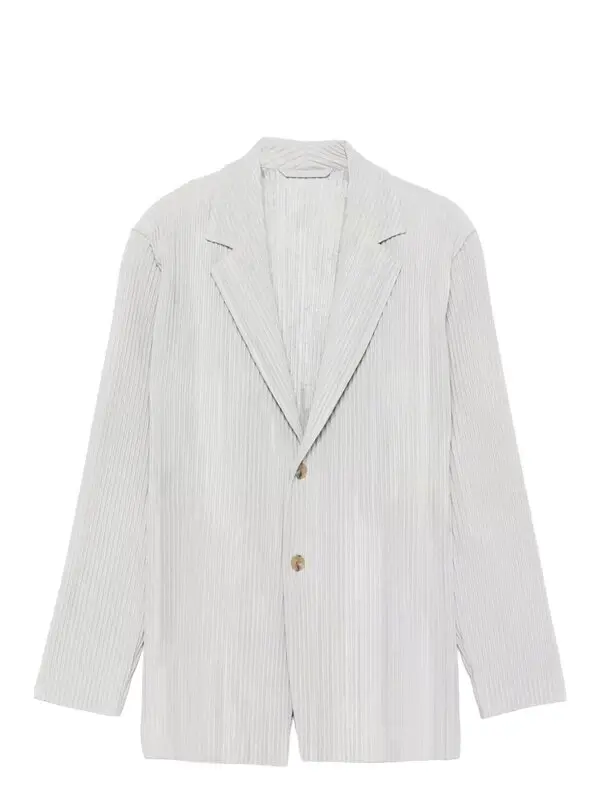 Issey Miyake Plissé-effect Blazer - Grey
