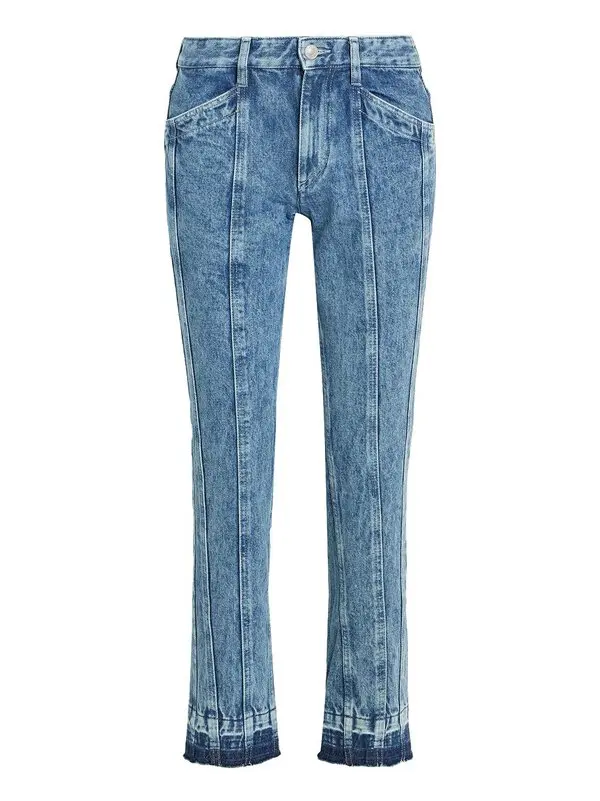 MARANT ETOILE Sulanoa High-rise Slim-leg Jeans - Light Denim