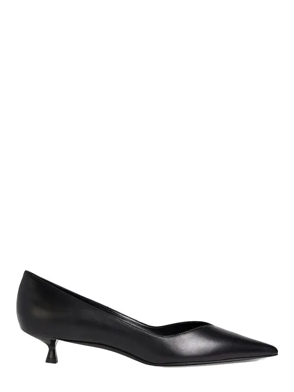 STUART WEITZMAN Eva 35 Leather Pumps - Black