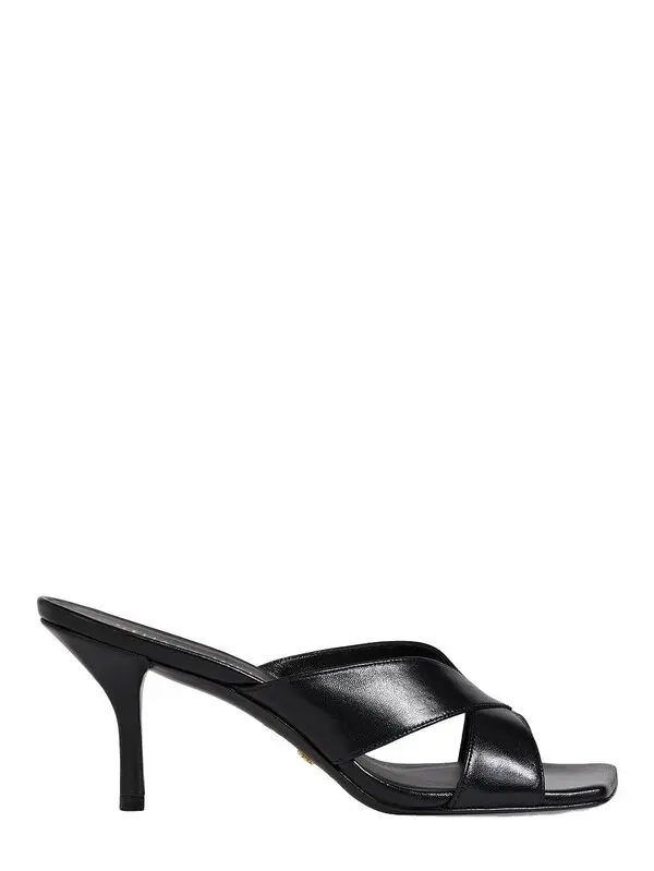 STUART WEITZMAN Carmen 75 Leather Mules - Black