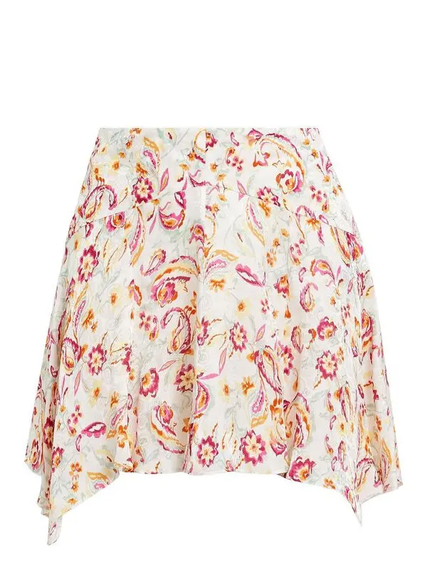 Isabel Marant Perrine Floral-jacquard Mini Skirt - Fuchsia