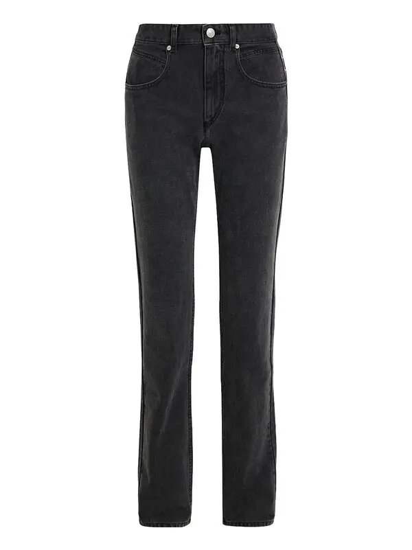 MARANT ETOILE Vanda High-rise Straight-leg Jeans - Charcoal