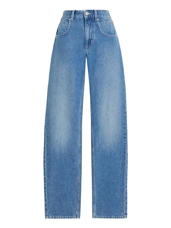 MARANT ETOILE Vanda High-rise Straight-leg Jeans - Mid Denim