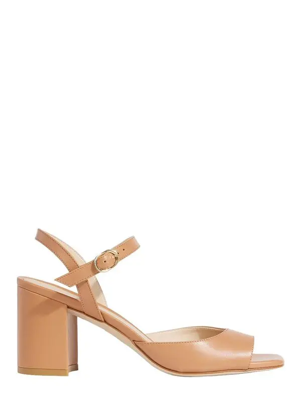 STUART WEITZMAN Tia 75 Leather Sandals - Tan
