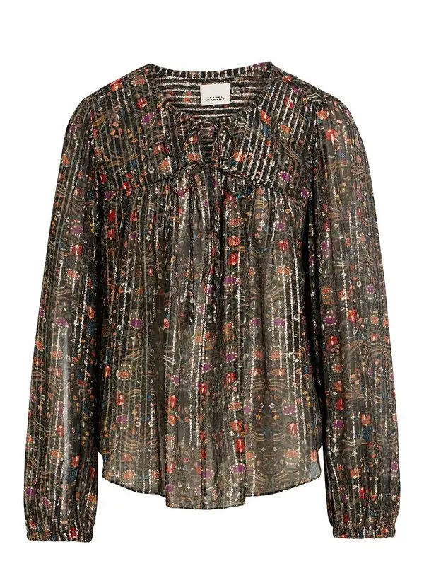 Isabel Marant Ametissa Printed Blouse - Black