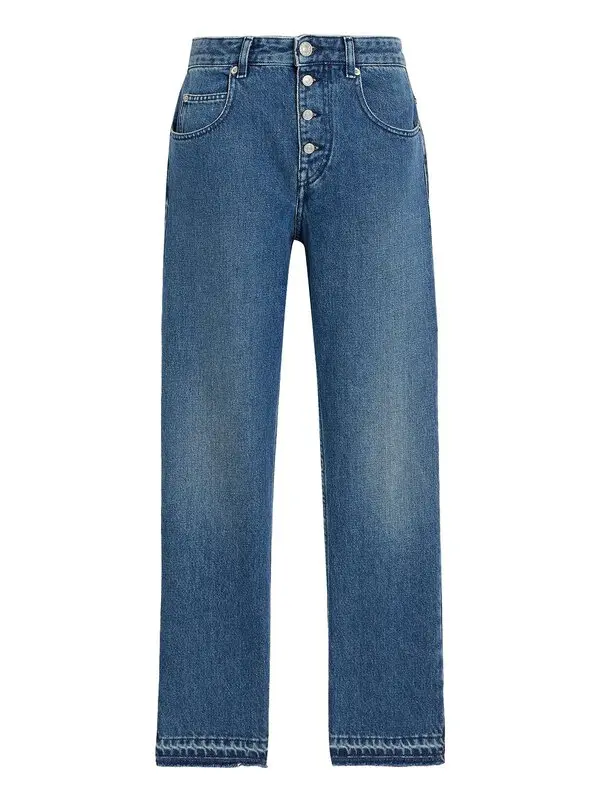MARANT ETOILE Belden High-rise Straight-leg Jeans - Mid Denim