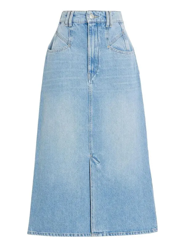 Isabel Marant Dipoma Denim Midi Skirt - Light Denim