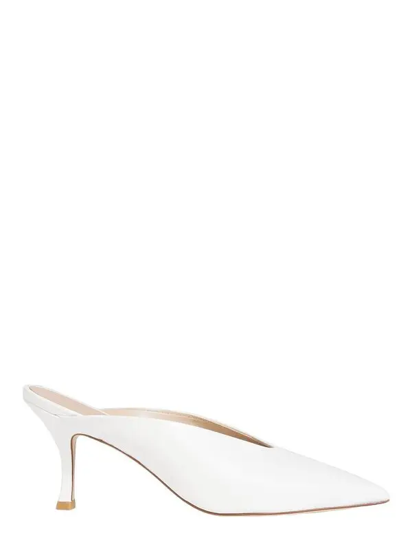 STUART WEITZMAN Lulah Leather Mules - White