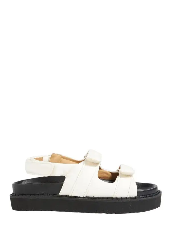 Isabel Marant Madee Leather Slingback Sandals - White