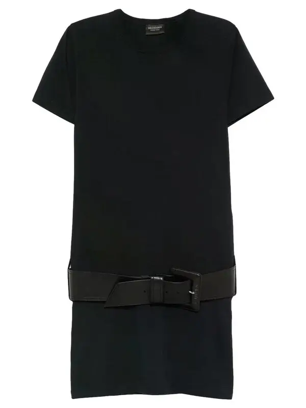 Balenciaga Belted Dress - Black