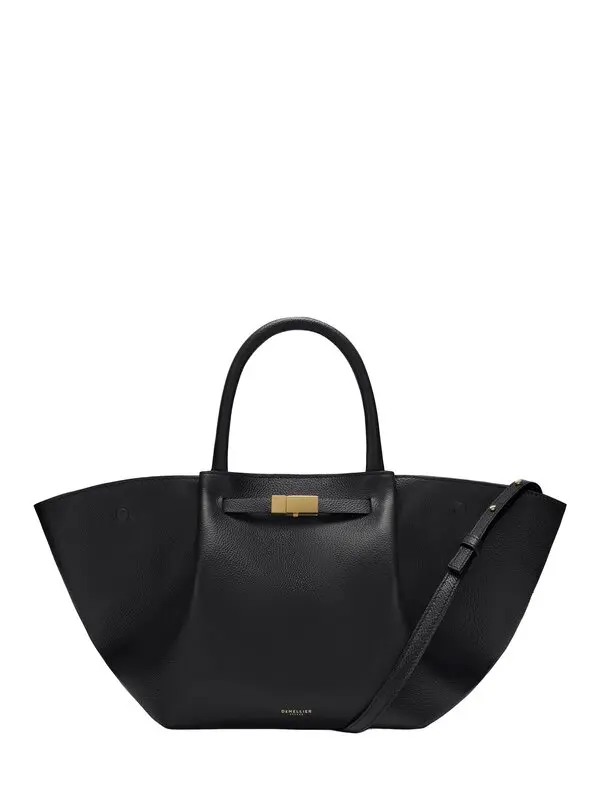DEMELLIER The New York Satchel - Black Small Grain