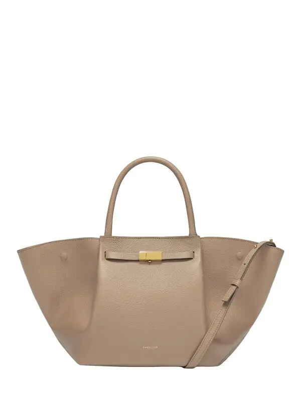 DEMELLIER The New York Satchel - Dark Sand Small Grain