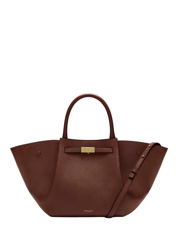 DEMELLIER The New York Satchel - Warm Brown Small Grain