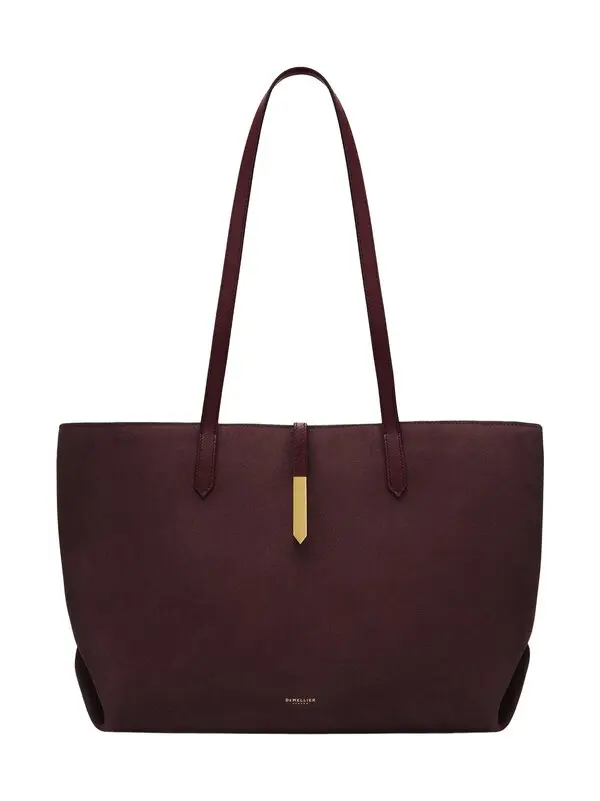 DEMELLIER The Tokyo Tote - Burgundy Suede & Burgundy Smooth