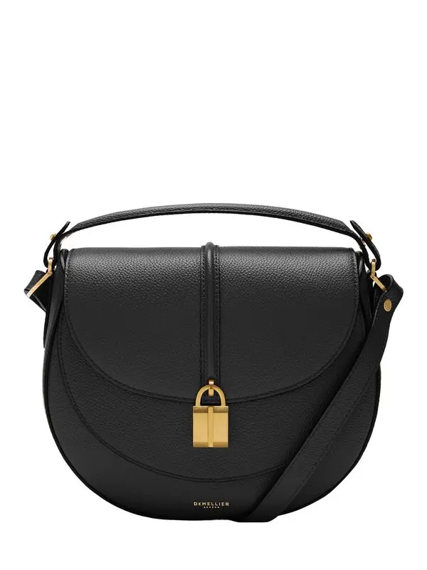 DEMELLIER The Siena Saddle Bag - Black Small Grain