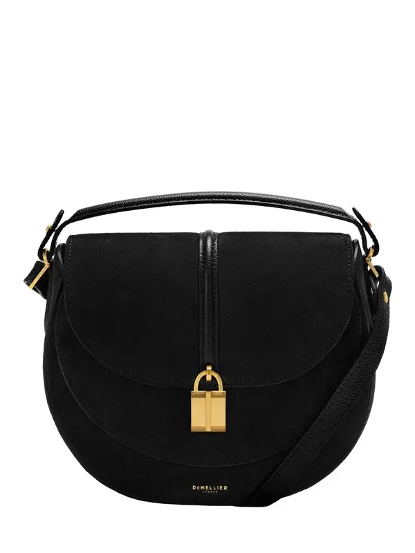DEMELLIER The Siena Saddle Bag - Black Suede