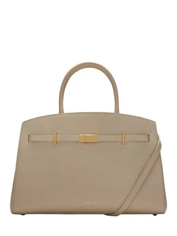 DEMELLIER The Hudson Bag - Light Taupe Small Grain