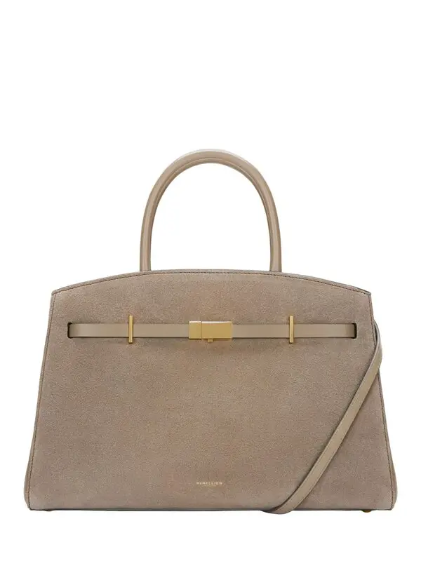 DEMELLIER The Hudson Bag - Light Taupe Suede
