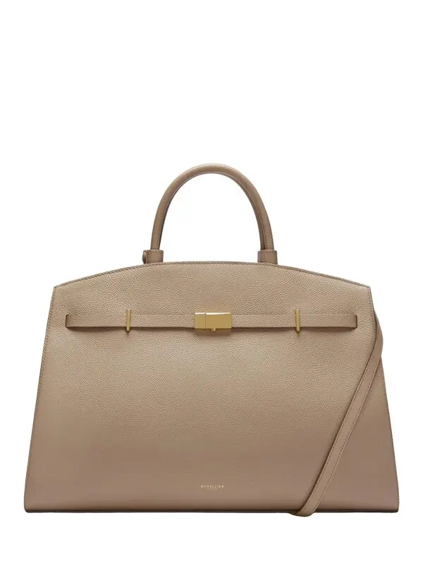 DEMELLIER The Hudson Bag - Dark Sand Small Grain