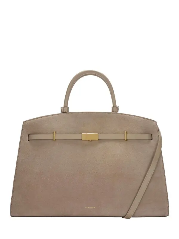 DEMELLIER The Hudson Bag - Light Taupe Suede