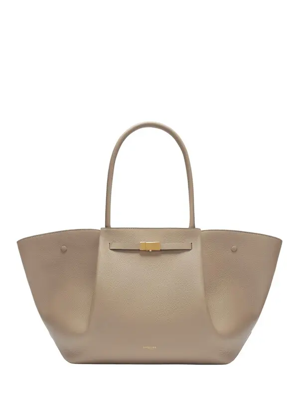 DEMELLIER The New York Tote Bag - Light Taupe Small Grain
