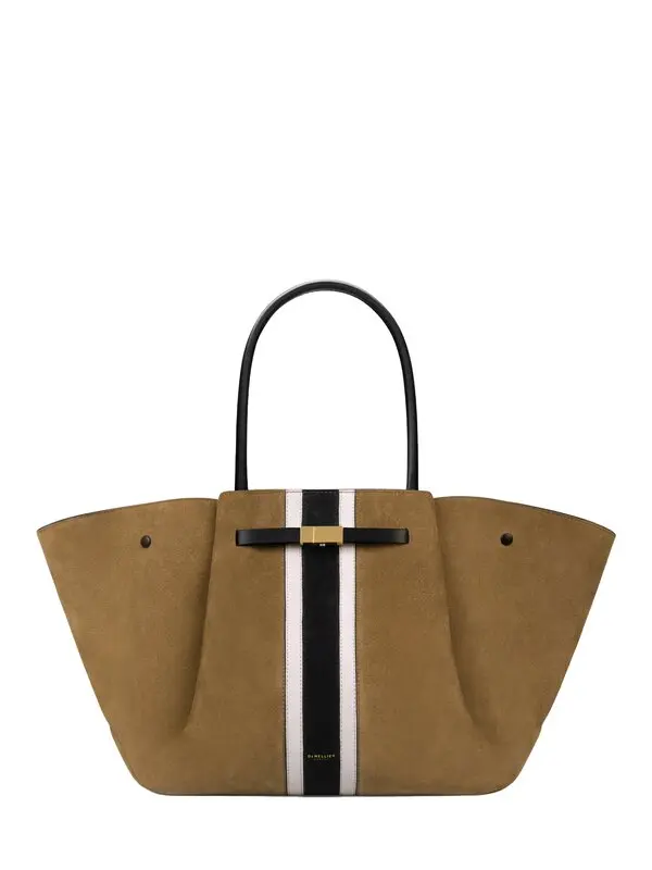DEMELLIER The New York Tote Bag - Tobacco Suede & Black Suede