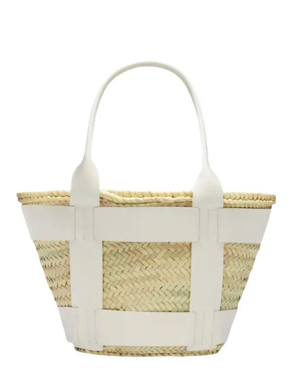 DEMELLIER The Santorini Basket - Natural Basket Off-white Smooth