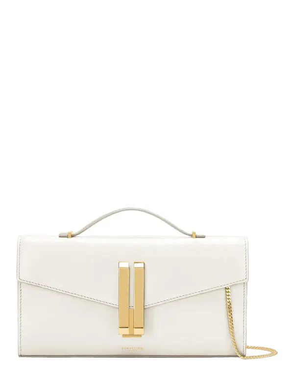DEMELLIER The Vancouver Clutch - Optic White Smooth