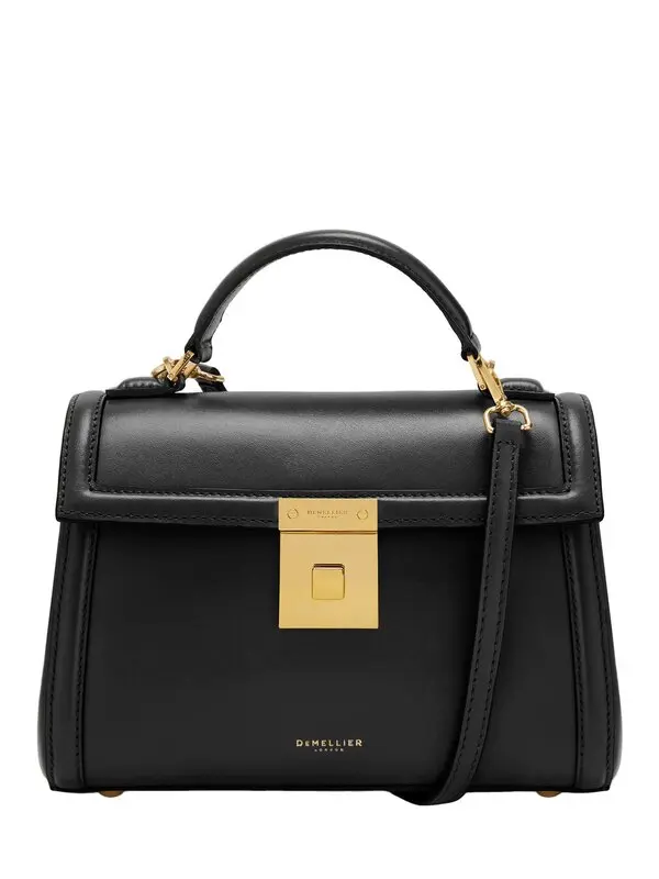DEMELLIER The Paris Top Handle Bag - Black Smooth