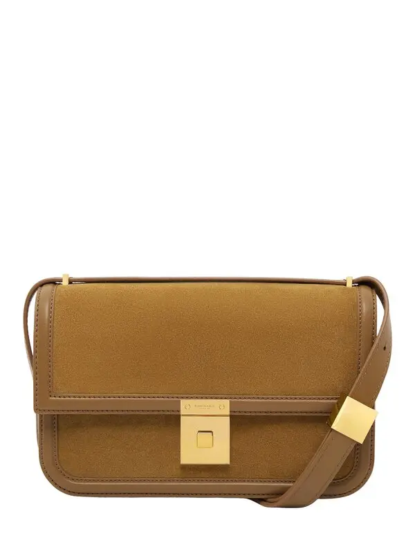 DEMELLIER The Paris Crossbody - Caramel Suede & Caramel Smooth