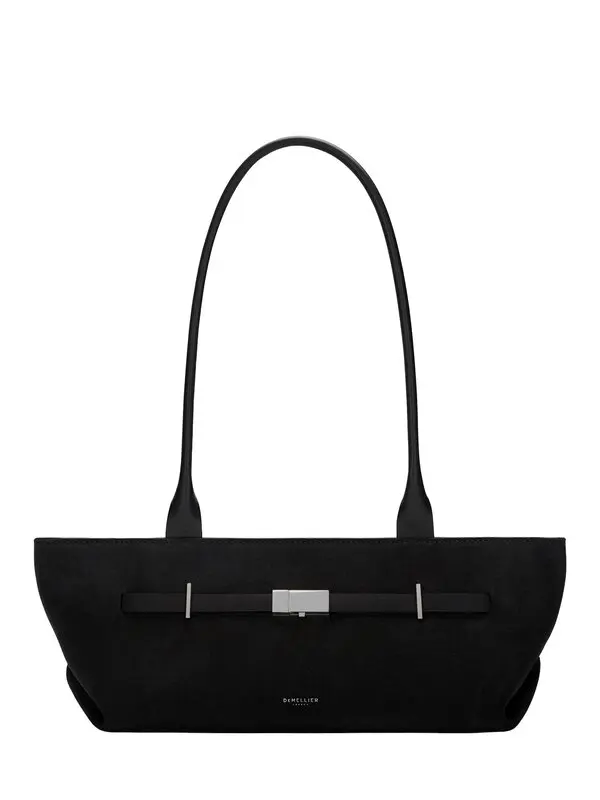 DEMELLIER The New York Shoulder Bag - Black Suede