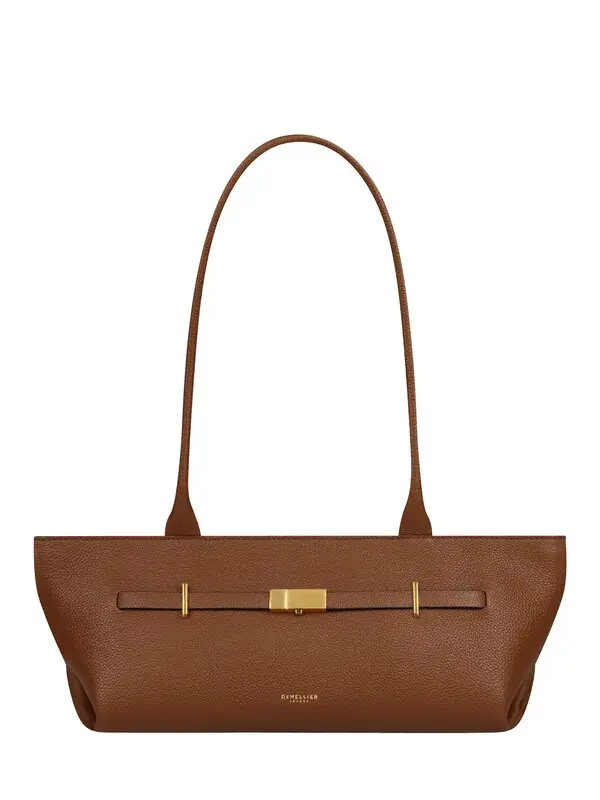 DEMELLIER The New York Shoulder Bag - Tan Small Grain