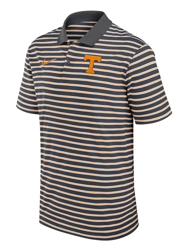 Nike Tennessee Volunteers Primetime Victory Striped Dri-fit College Polo - Grey