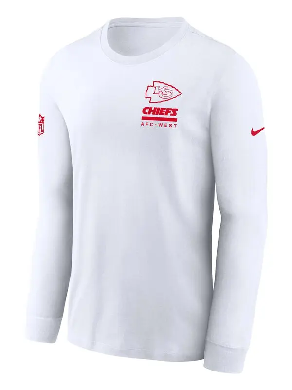 Nike Kansas City Chiefs Sideline Team Issue Dri-fit Nfl Long-sleeve T-shirt - White