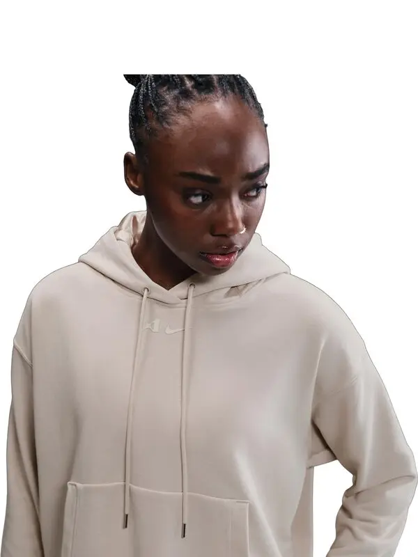 Nike A'ja Wilson Oversized Cropped Basketball Hoodie - Grey