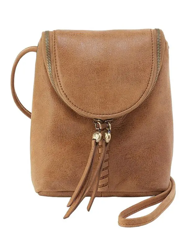 Hobo Fern Leather Crossbody Bag - Whiskey