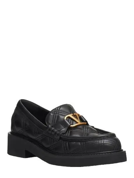 Valentino Garavani Quiltie Platform Loafer - Black