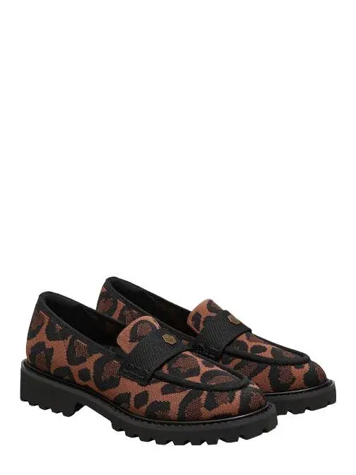 Vivaia Round-toe Platform Loafers - Brown Leopard