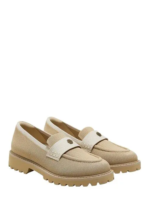 Vivaia Round-toe Platform Loafers - Nude Peach Ivory