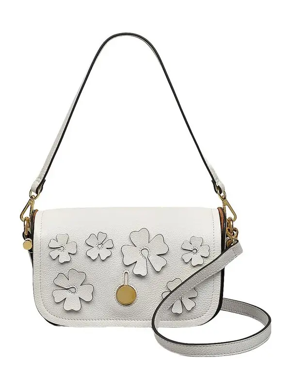 RADLEY Bathurst Mews Cutwork Floral Flapover Crossbody Bag - Chalk