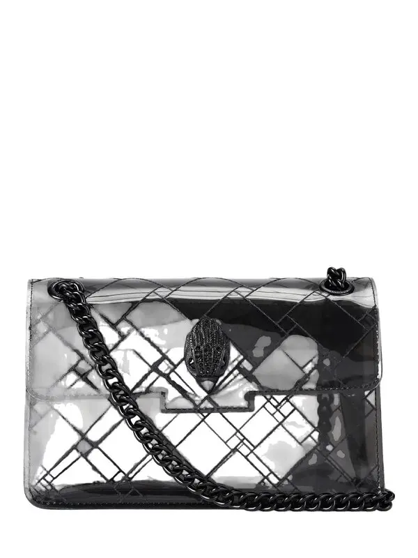 Kurt Geiger Mini Kensington Drench Vinyl Convertible Crossbody Bag - Black