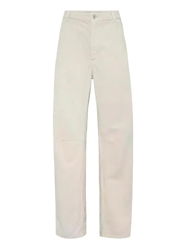 Brunello Cucinelli Curved Trousers - Neutrals