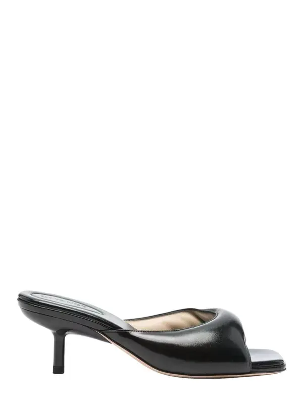 OTTANGE 65mm Leather Mules - Black
