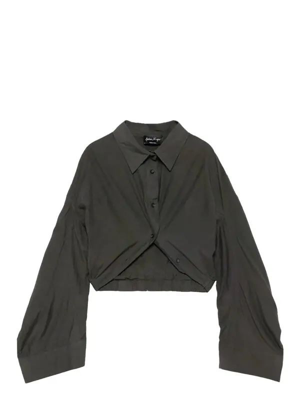 Andrea Ya'aqov Cropped Shirt - Grey