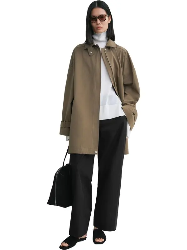 TOTEME Oversized Cotton Trench Coat - Hazel