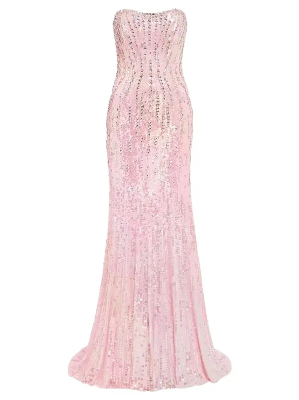 Jenny Packham Sequin-embellished Gown - Pink