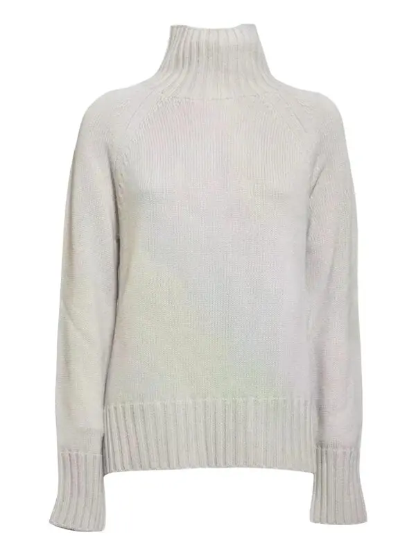 Max Mara High-neck Chunky-knit Sweater - Neutrals